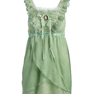 Pretty Angel | Dresses | Nwt Pretty Angel Green Boho Lace Tunic Dress ...